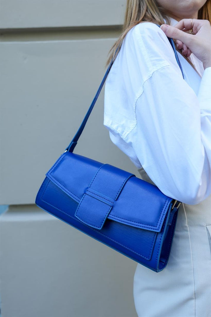 Navy Blue Clamshell Rectangle Bag – LUNARITY GARAGE